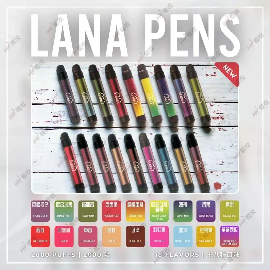LANA PEN Disposable Vape | 2000 PUFFS | 18 Flavors - HK Vape & Pod ...